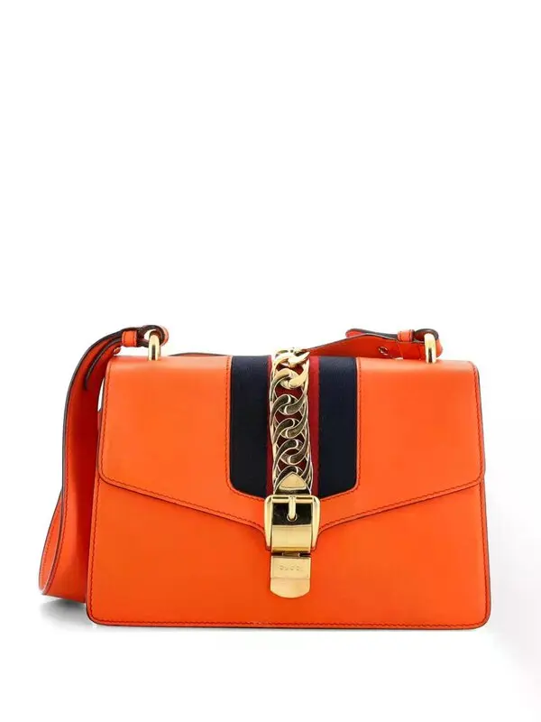 Gucci Sylvie Leather Small Shoulder Bag - Orange