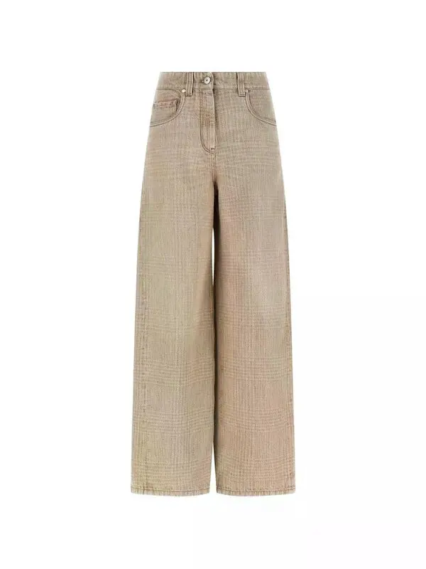 Brunello Cucinelli Wide Barrel Jeans With Monile Detail