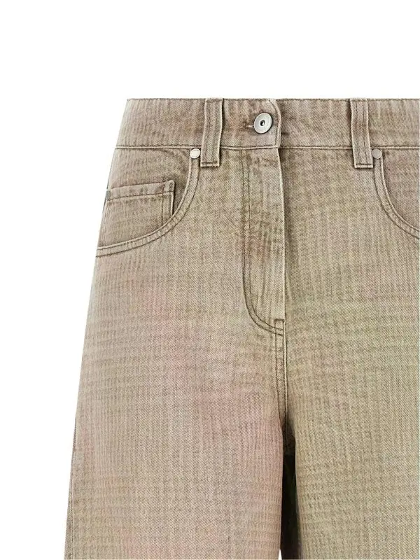 Brunello Cucinelli Wide Barrel Jeans With Monile Detail