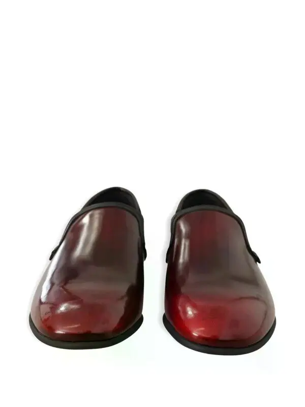 Dolce & Gabbana Bordeaux Polished Leather Loafers