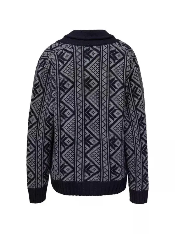 CRUCIANI Fair Isle Shawl-collar Cardigan