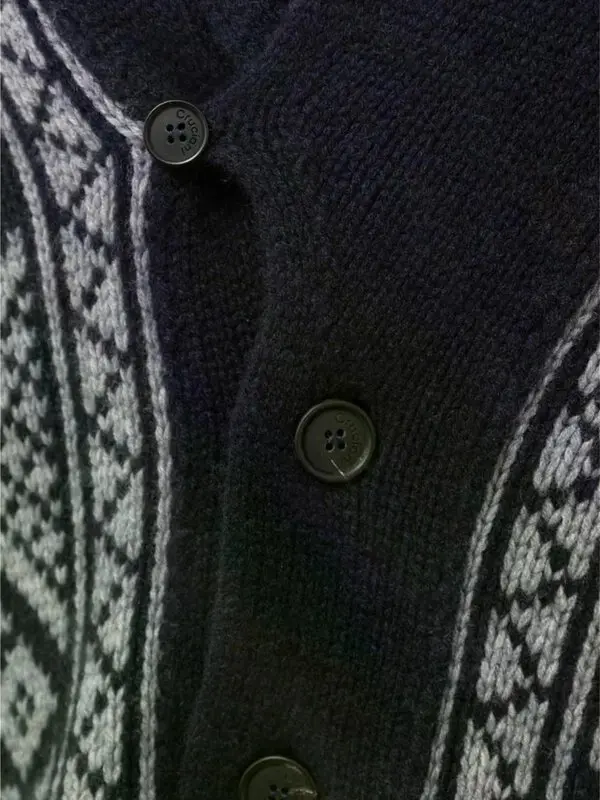 CRUCIANI Fair Isle Shawl-collar Cardigan