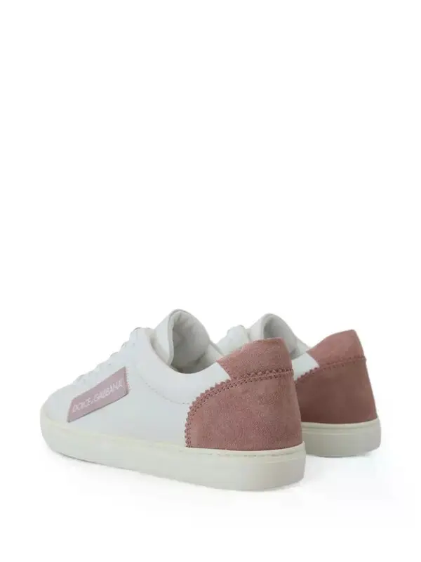 Dolce & Gabbana Suede Panelled Logo Patch Lace-up Sneakers