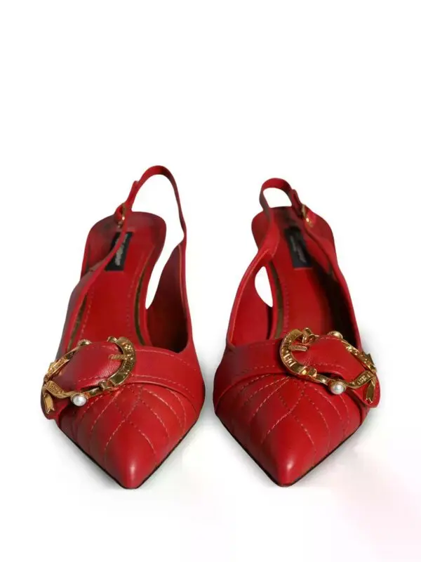 Dolce & Gabbana Devotion Quilted Leather Slingback Pumps
