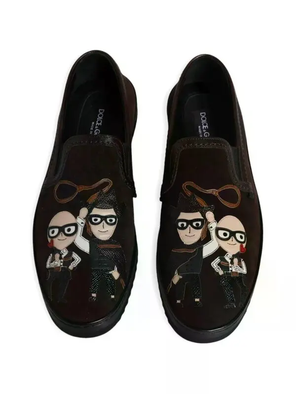 Dolce & Gabbana Dg Millennials Dg Family Slip-on Sneakers