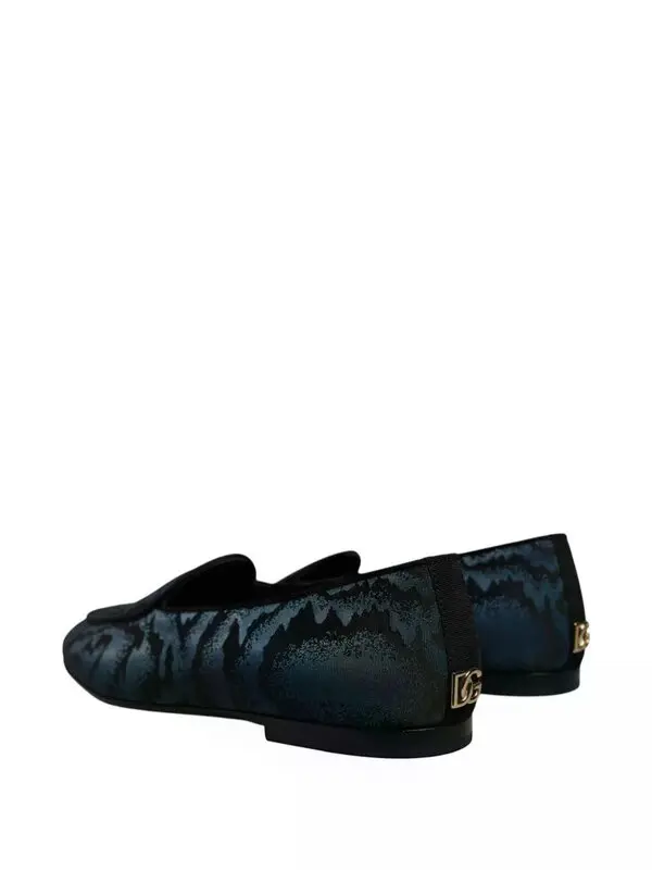 Dolce & Gabbana Caravaggio Printed Fabric Loafers