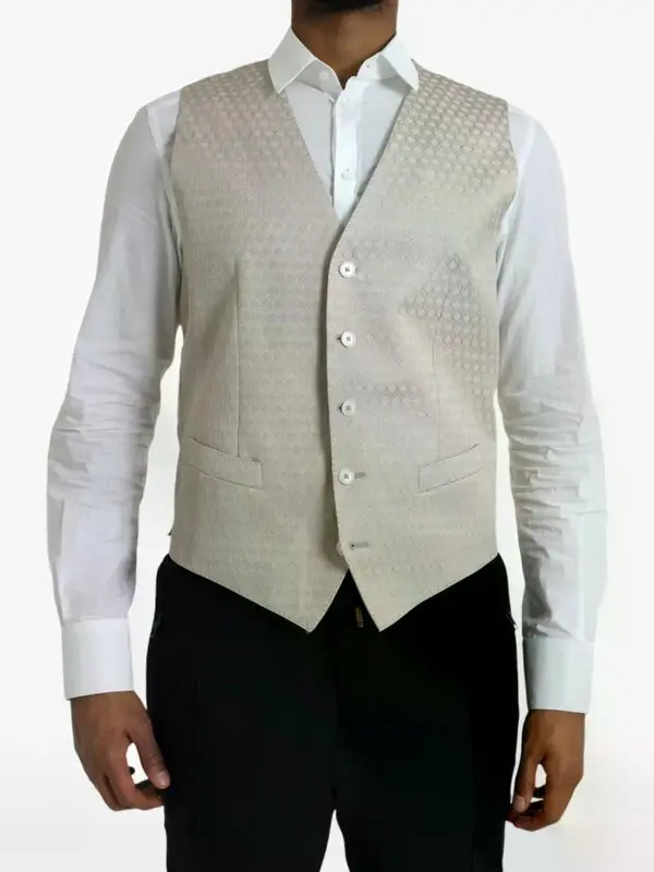 Dolce & Gabbana Geometric Pattern Woven Waistcoat