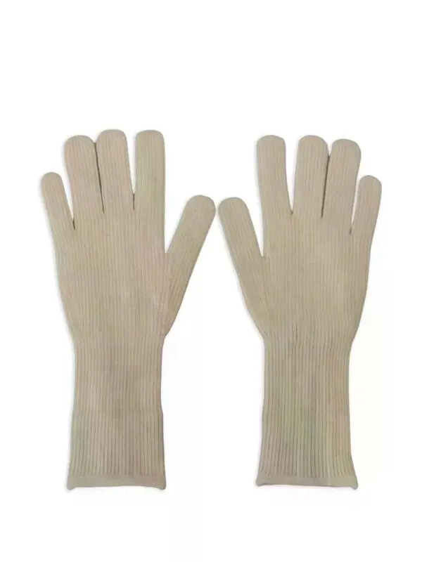 Dolce & Gabbana Ribbed-knit Cashmere Gloves - Neutrals