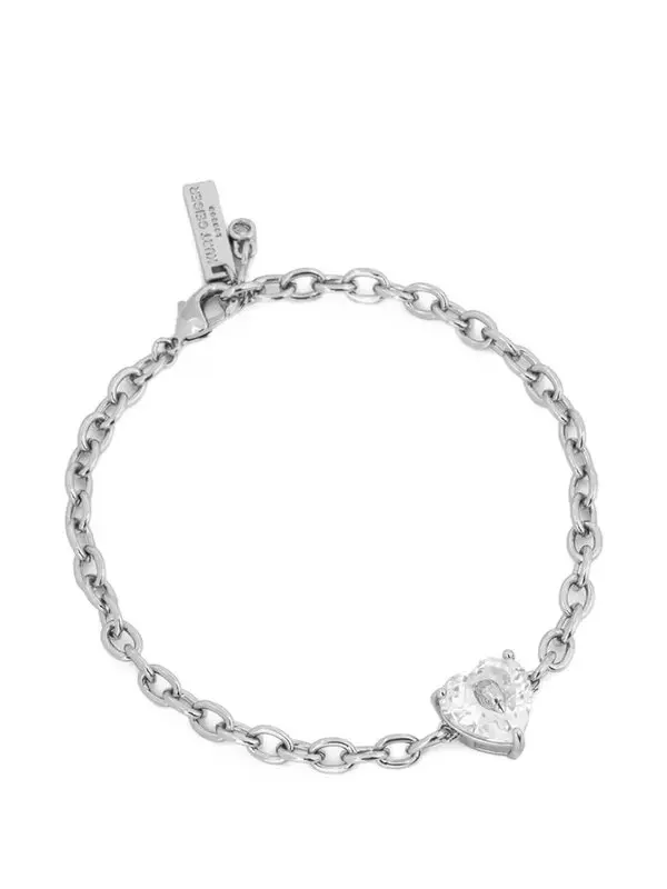 Kurt Geiger Crystal Heart Bracelet - Silver