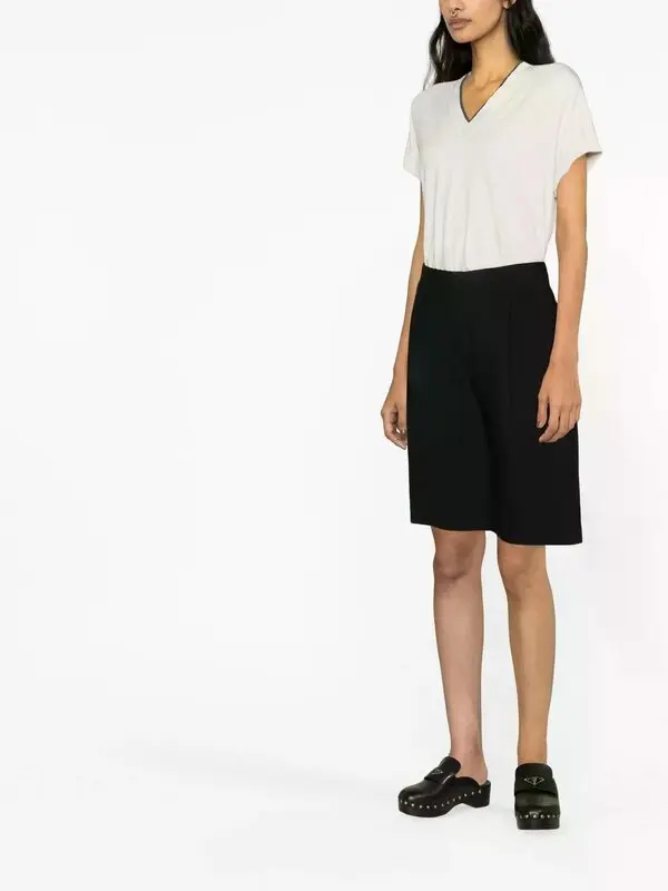 Brunello Cucinelli Monili Chain V-neck T-shirt