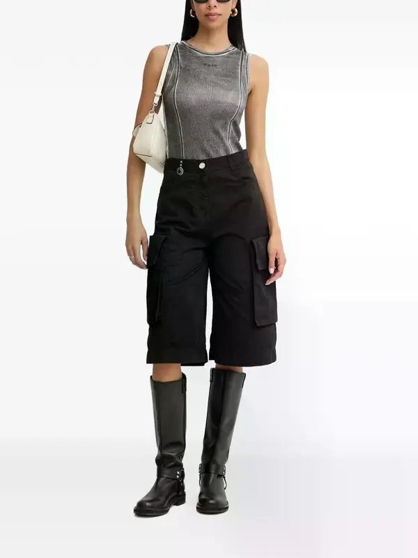 Pinko Ribbed Acid-wash Sleeveless Top