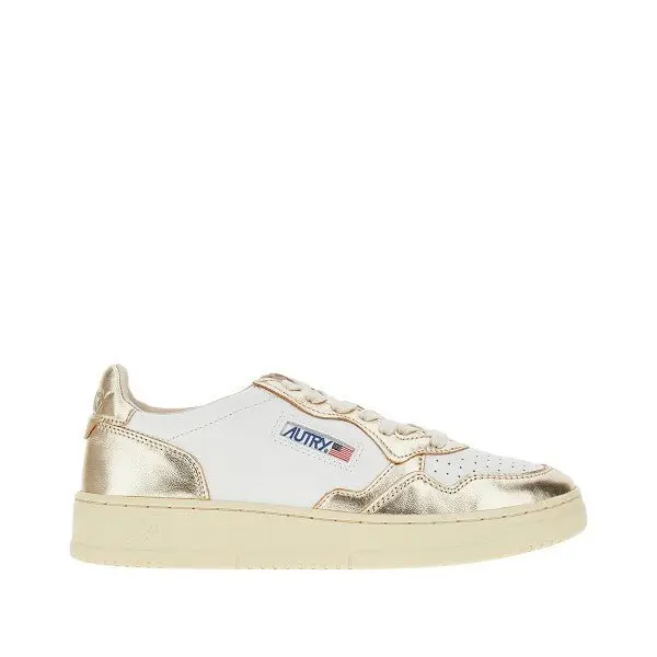 AUTRY Leather Medalist Low Sneakers - Gold