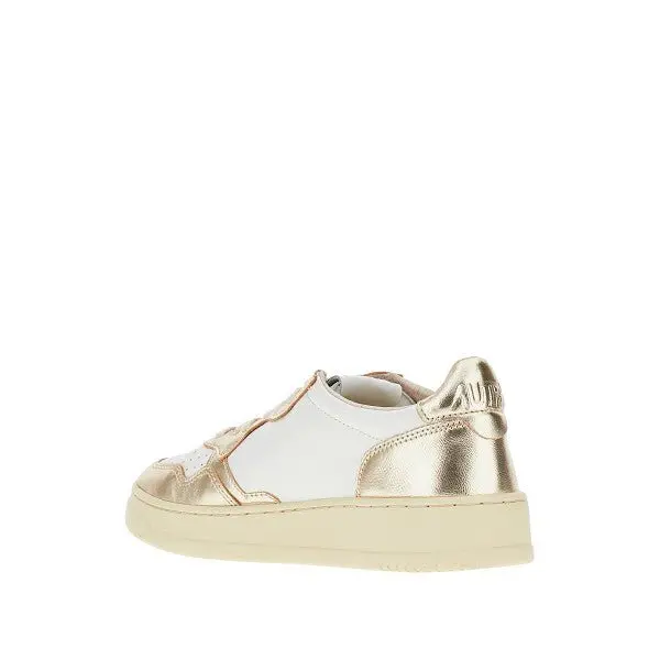 AUTRY Leather Medalist Low Sneakers - Gold