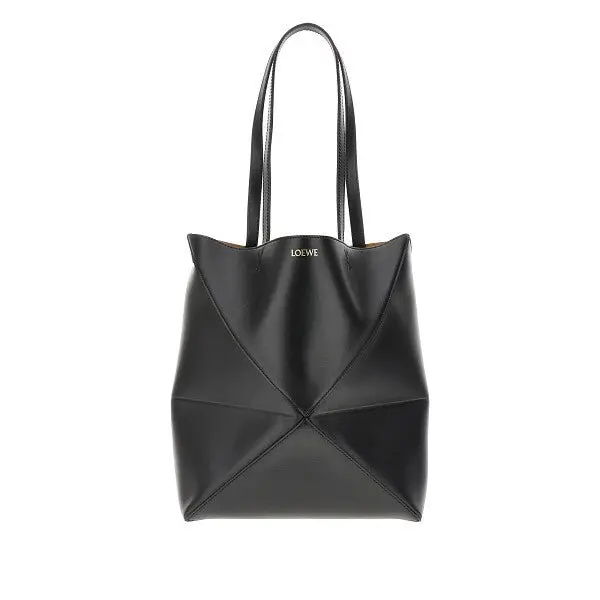 Loewe Medium Puzzle Fold Tote Bag - Black