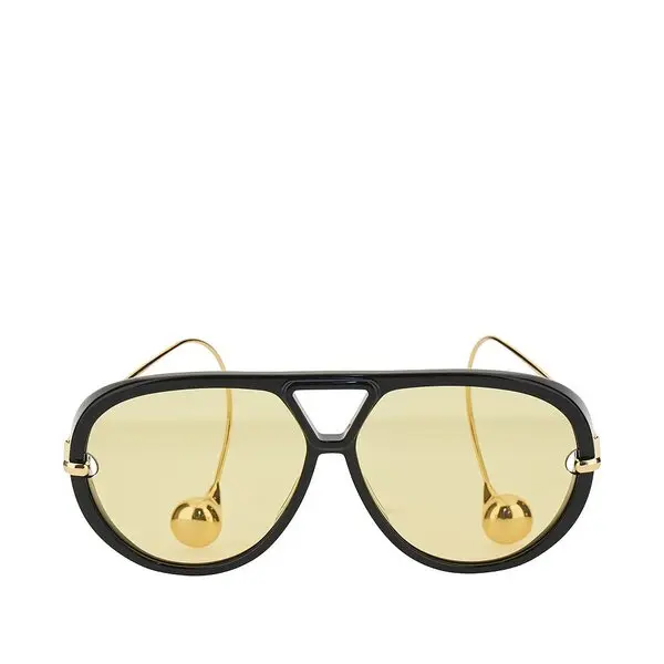 Bottega Veneta Drop' Aviator Sunglasses - Black