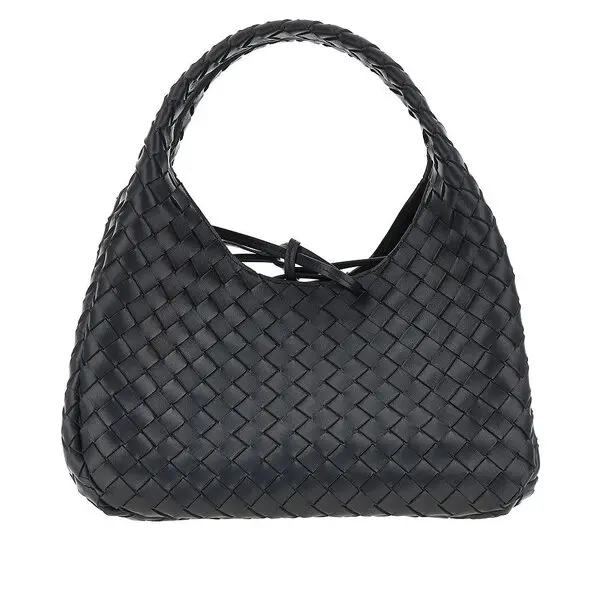 Bottega Veneta Intrecciato Nappa Leather 'campana' Bag - Black