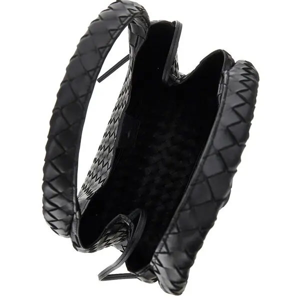 Bottega Veneta Intrecciato Nappa Leather Campana Bag - Black