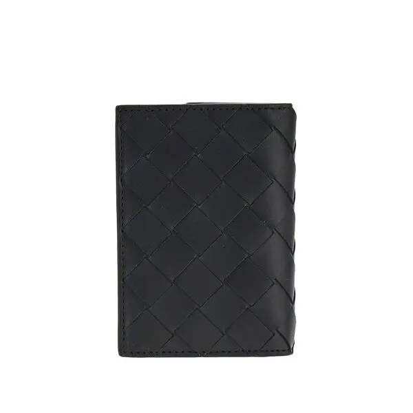 Bottega Veneta Intrecciato Leather Card Holder - Black