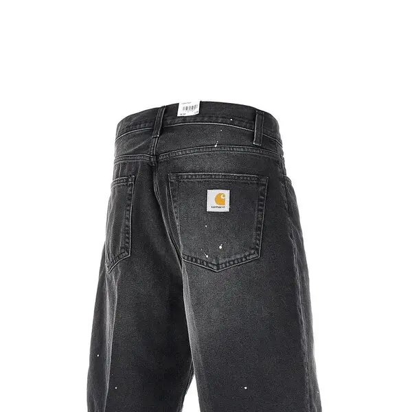 Carhartt Work In Progress Landon Denim Shorts With Worn Effect Wash - Black