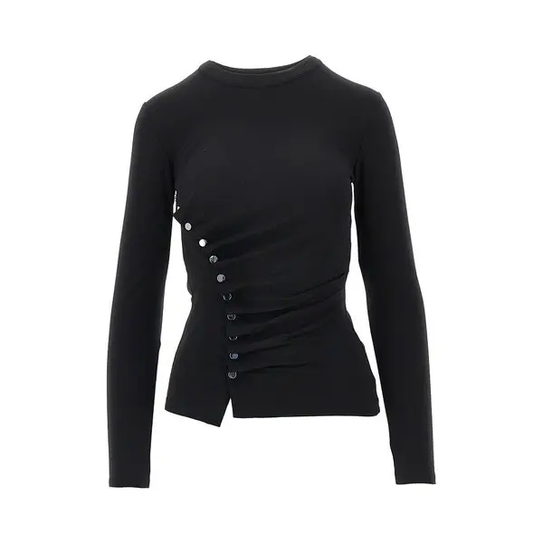 Rabanne Long-sleeved Jersey Top With Press-studs