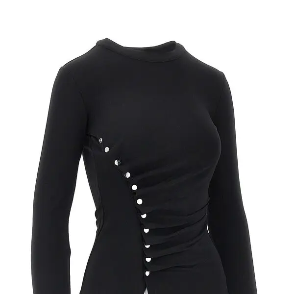 Rabanne Long-sleeved Jersey Top With Press-studs