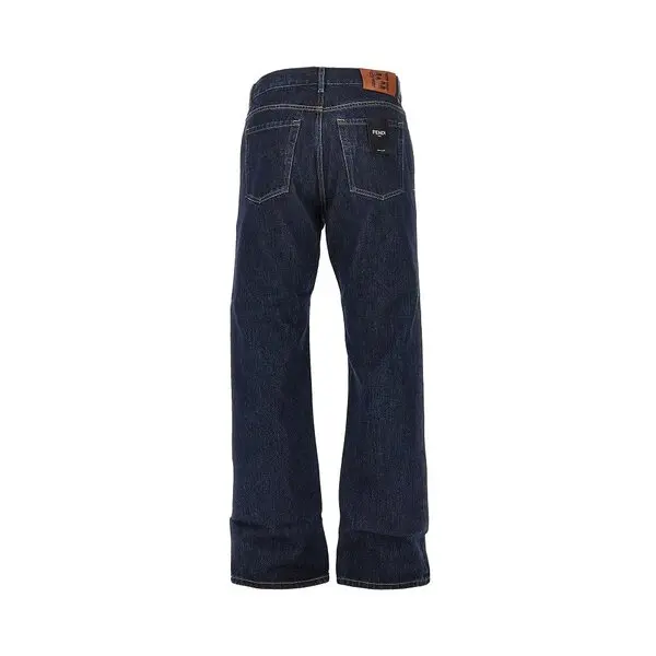 Fendi Dark Wash Regular Fit Jeans - Blue