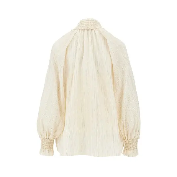 Zimmermann Aster Cotton And Silk Blouse - Beige