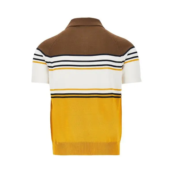 Fendi Striped Knit Polo Shirt - Multicolor