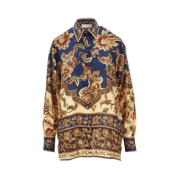 Zimmermann Aster Printed Silk Shirt - Multicolor