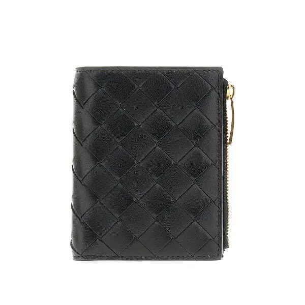 Bottega Veneta Intrecciato Nappa Leather Bi-fold Wallet - Black