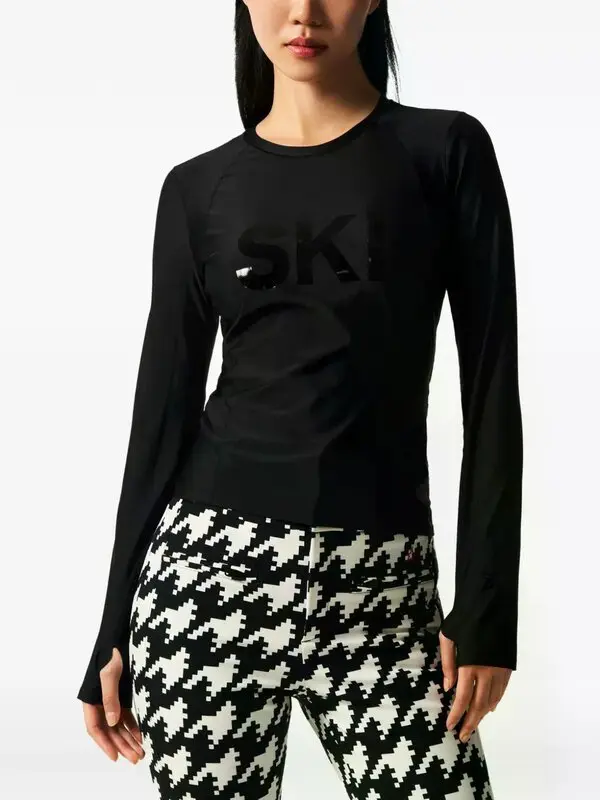 Perfect Moment Logo Star Print Raglan Sleeve Top