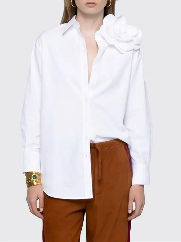 PAULA Shirt Solid Cotton Poplin - White