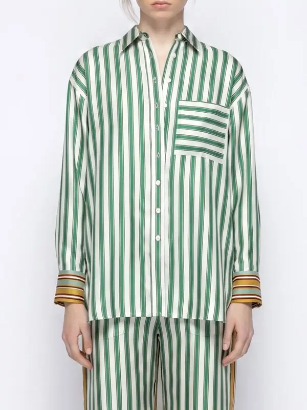 PAULA Silk Striped Shirt