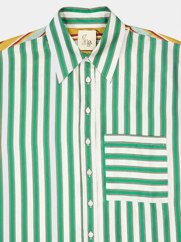 PAULA Silk Striped Shirt