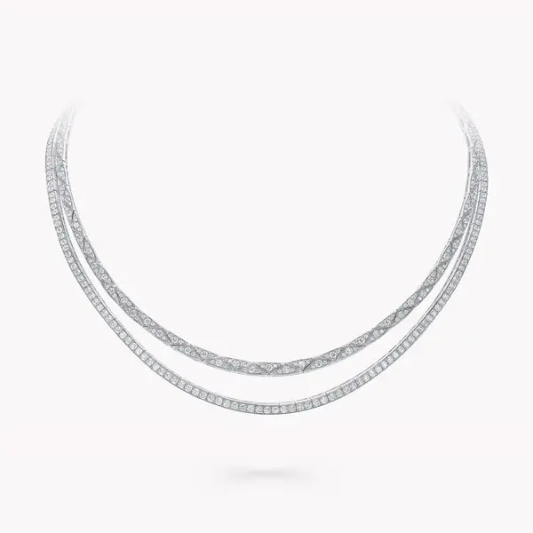 Graff Laurence Signature Double-strand Diamond Necklace - White Gold