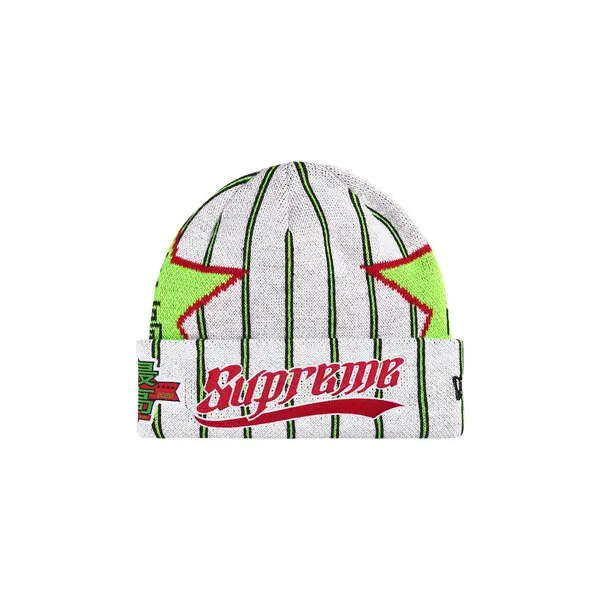 Supreme New Era Stars Beanie - White