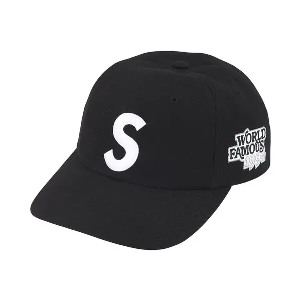 Supreme World Famous S Logo 6-panel Cap - Black