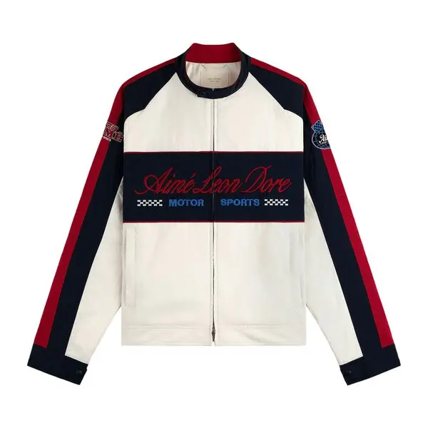 Aimé Leon Dore Nylon Moto Jacket - Cream