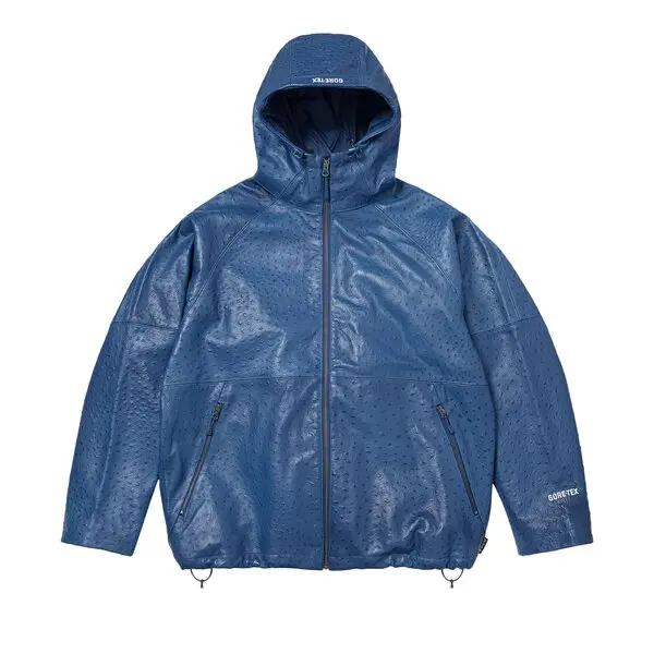 Supreme Gore-tex Ostrich Embossed Leather Jacket - Blue