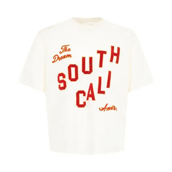 Amiri South Cali Flock Crop Tee - White