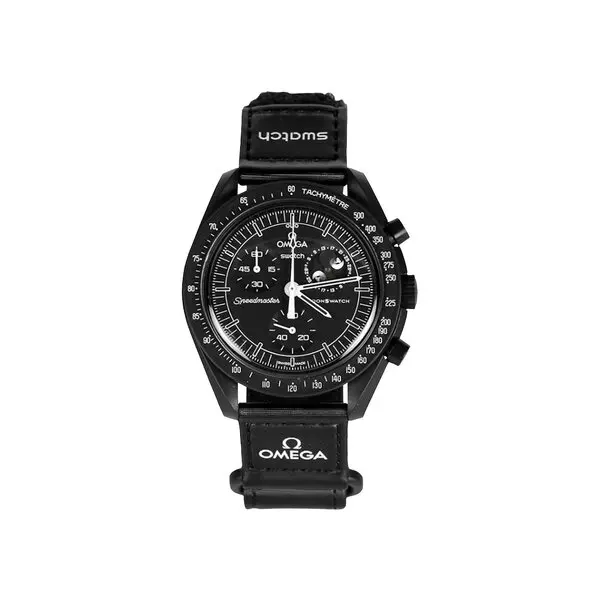 SWATCH X Omega Bioceramic Moonwatch Mission To Moonphase Snoopy - Black
