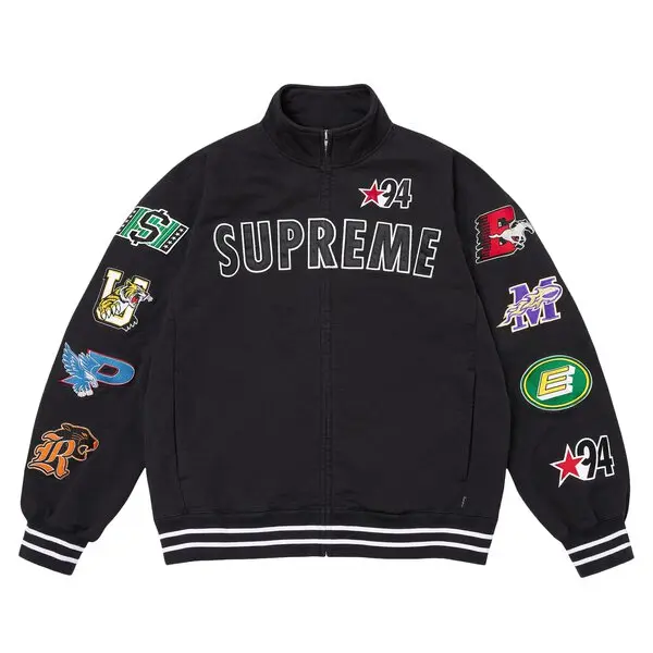 Supreme Mascots Zip Up Sweatshirt - Black