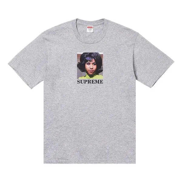 Supreme Aretha" Graphic T-shirt - Grey