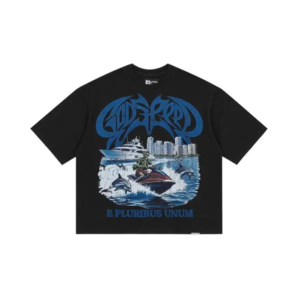 GODSPEED Gmyc Wave Runner Graphic T-shirt - Black