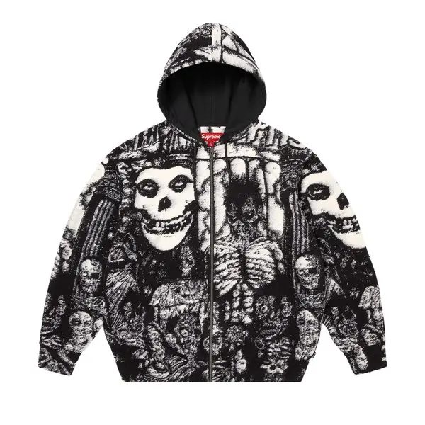 Supreme X The Misfits Zip Up Hooded Sweater - Black