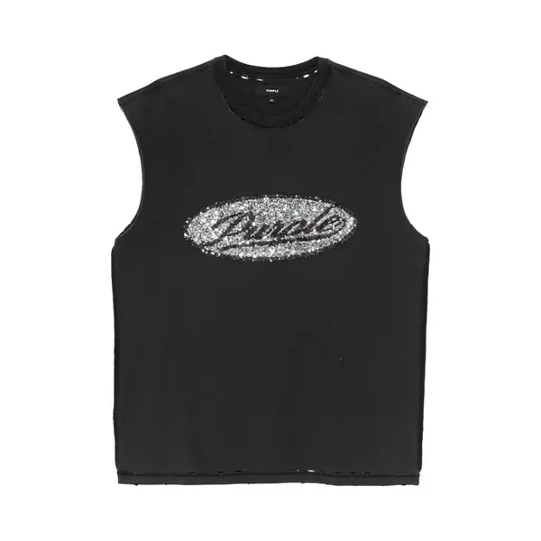 PURPLE BRAND Embellished Script Tank Top