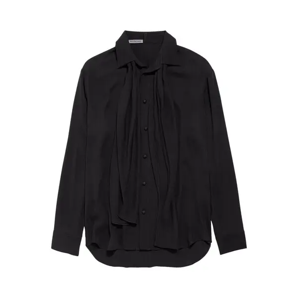 Balenciaga Draped Shirt - Black