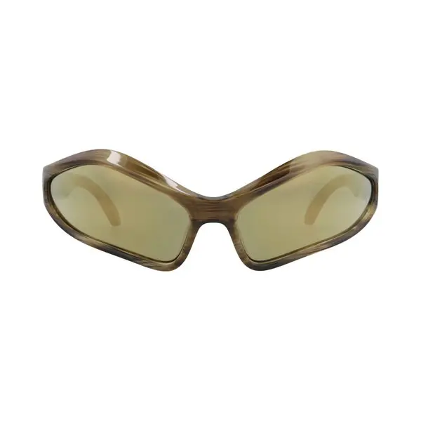 Balenciaga Shield-frame Bio Injection Sunglasses - Brown