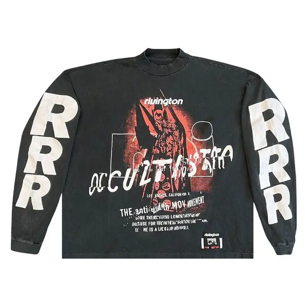 RIVINGTON ROI REBIS Occultista Vintage Long-sleeve Tee - Black
