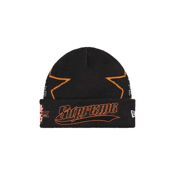 Supreme New Era Stars Beanie - Black